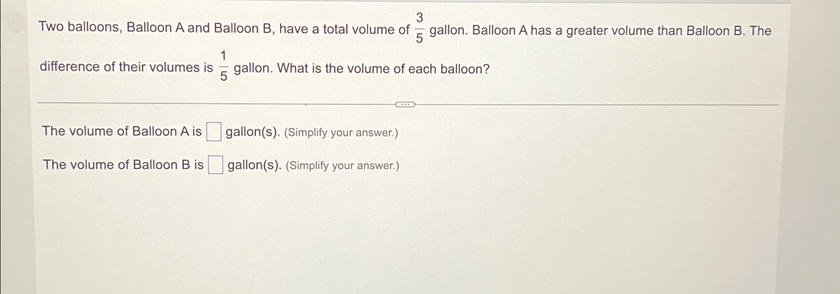 Solved Two balloons, Balloon A and Balloon B, ﻿have a total | Chegg.com