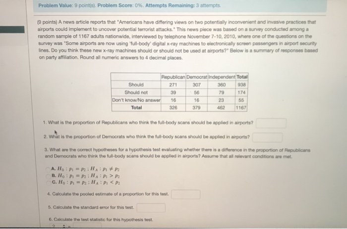 Solved Problem Value: 9 points). Problem Score: 0%. Attempts | Chegg.com
