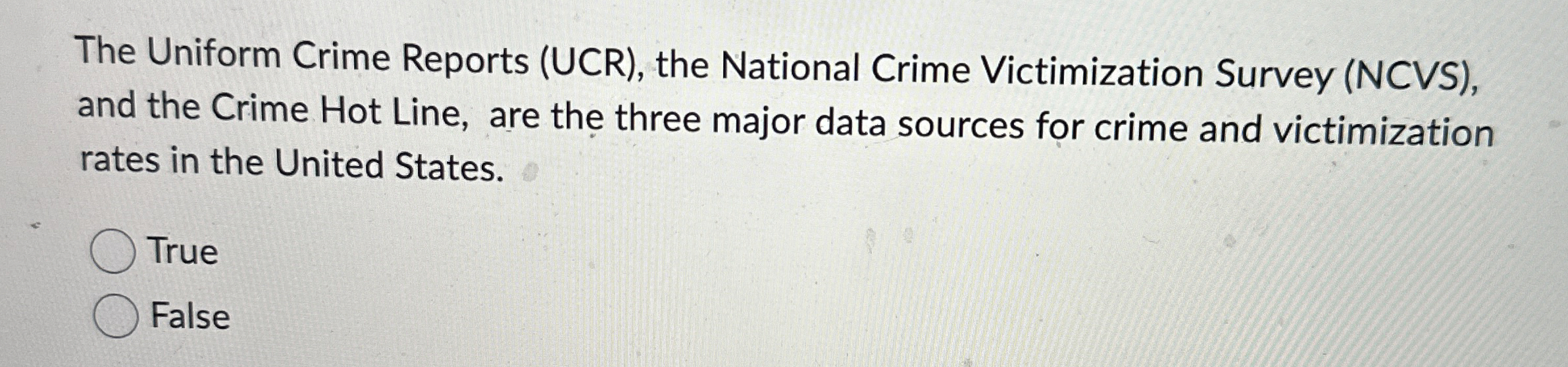 Solved The Uniform Crime Reports (UCR), ﻿the National Crime | Chegg.com
