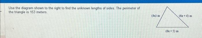 Solved Use the diagram shown to the right to find the | Chegg.com