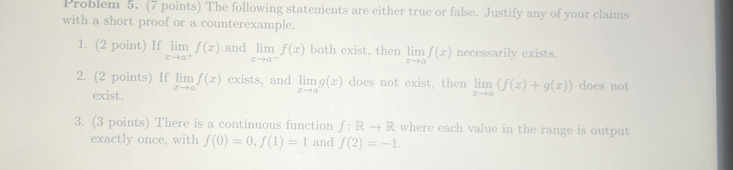 Solved Problem 5. (7 ﻿points) ﻿The following statements are | Chegg.com