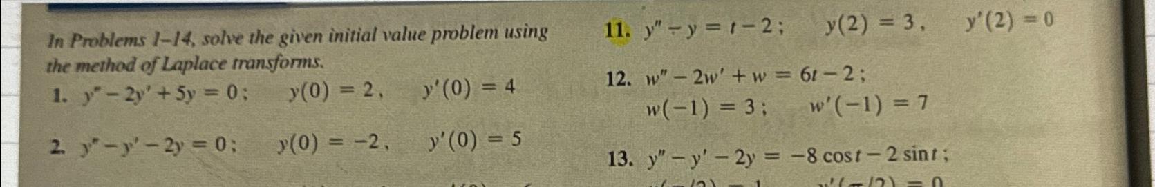 Solved Just number 11 ﻿please. In Problems 1-14, ﻿solve the | Chegg.com