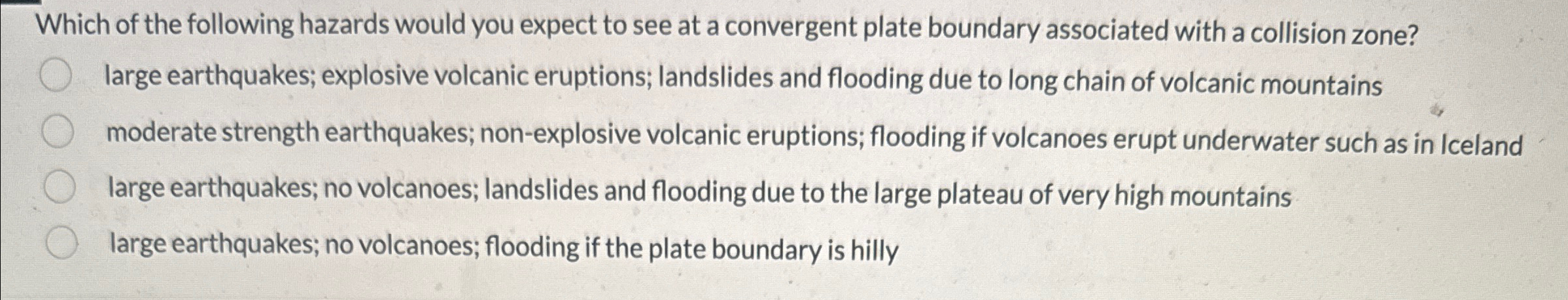 Solved Which of the following hazards would you expect to | Chegg.com
