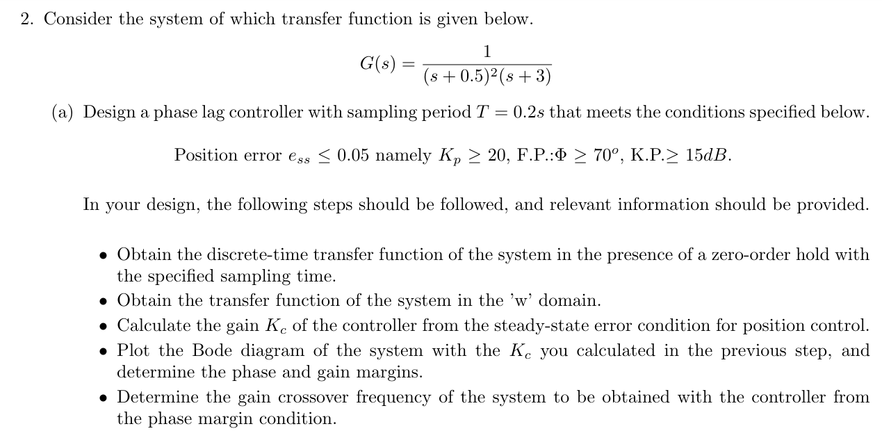 Solved Based on the gain crossover frequency you found, | Chegg.com