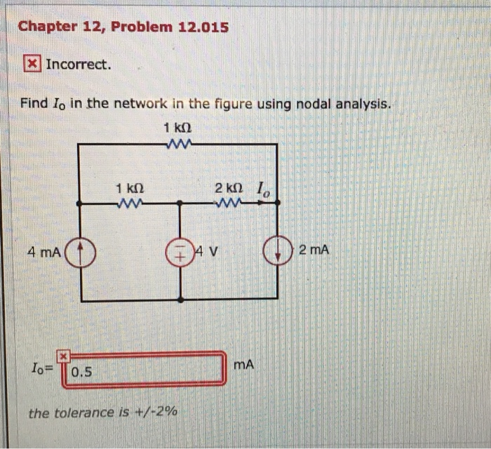 Solved Chapter 12, Problem 12.015 X Incorrect. Find to in | Chegg.com