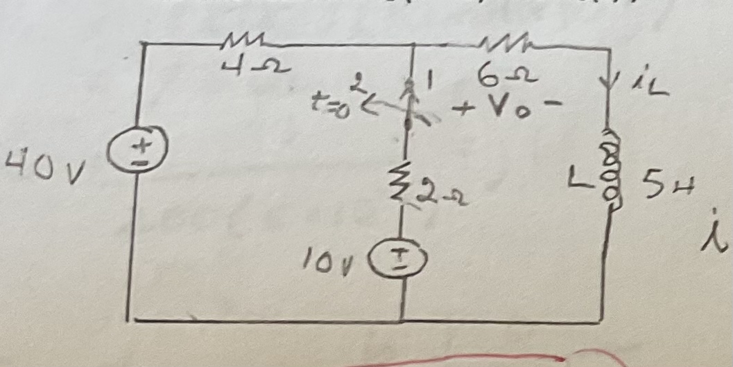 Solved In the circuit shown below, find the inductor initial | Chegg.com