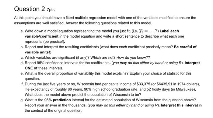 Solved At this point you should have a fitted multiple | Chegg.com