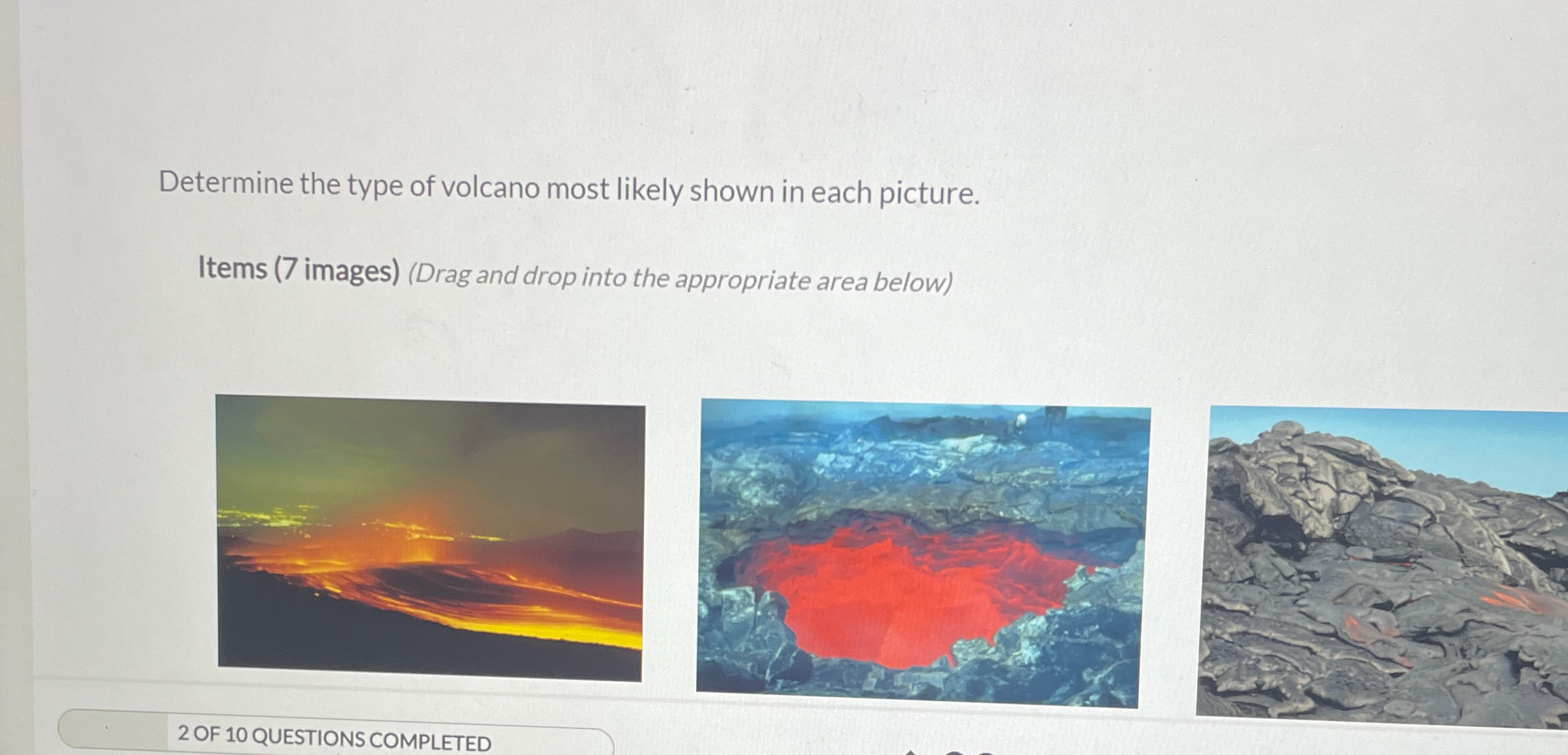 Solved Determine the type of volcano most likely shown in | Chegg.com