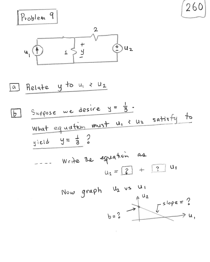 Problem 9Relate y ﻿to u1≥u2(b) ﻿Suppose we desire | Chegg.com