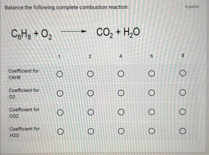 [Solved]: Balance the following complete combustion reactio