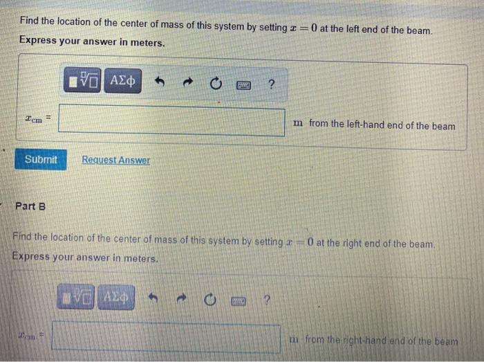 Solved Two small-sized objects are placed on a uniform 9.00 | Chegg.com