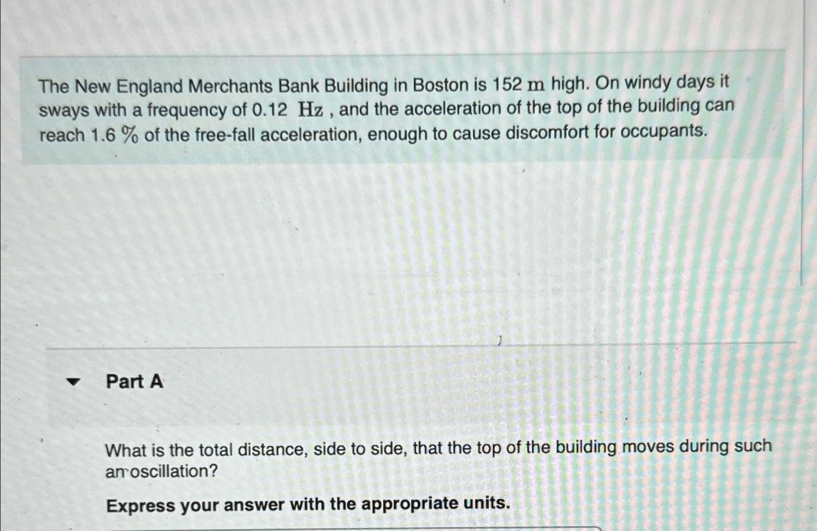 Solved The New England Merchants Bank Building in Boston is | Chegg.com