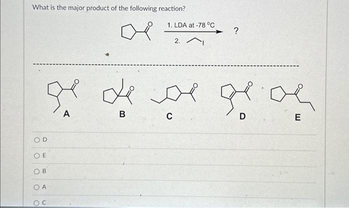 Solved What is the major product of the following reaction? | Chegg.com