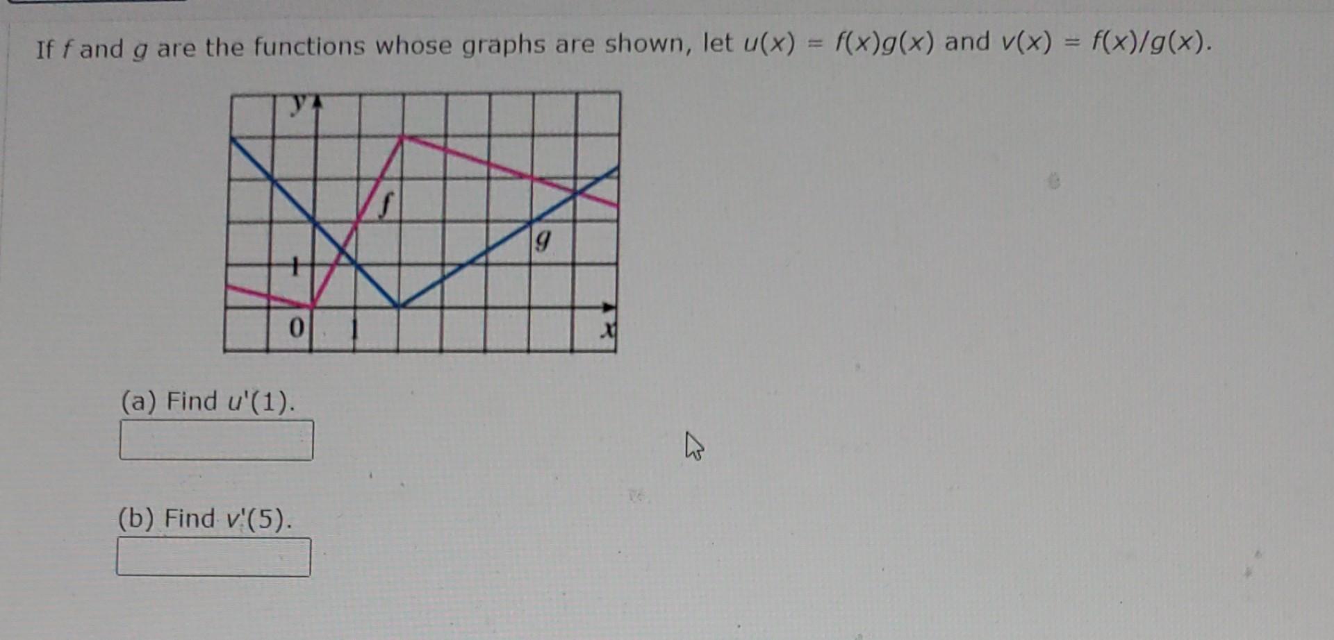 Solved If f and g are the functions whose graphs are shown, | Chegg.com