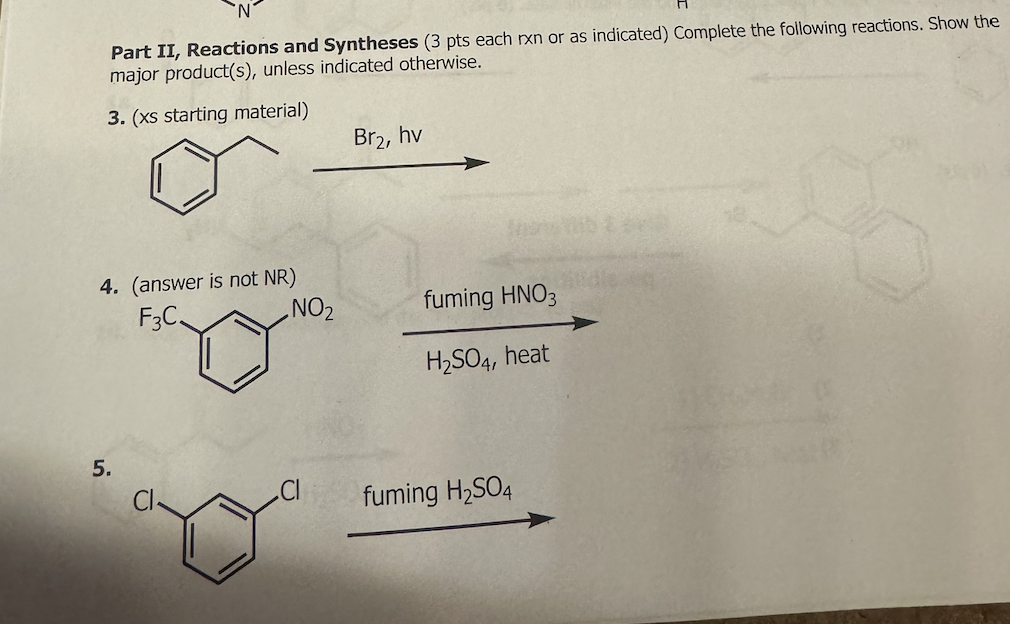 Solved Part II, Reactions and Syntheses ( 3 pts each rxn | Chegg.com Solved Part II, Reactions and Syntheses ( 3 pts each rxn | Chegg.com