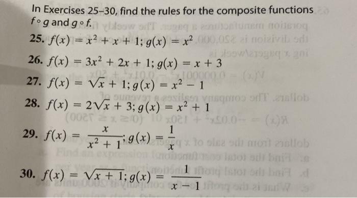 Solved In Exercises 25-30, find the rules for the composite | Chegg.com Solved In Exercises 25-30, find the rules for the composite | Chegg.com