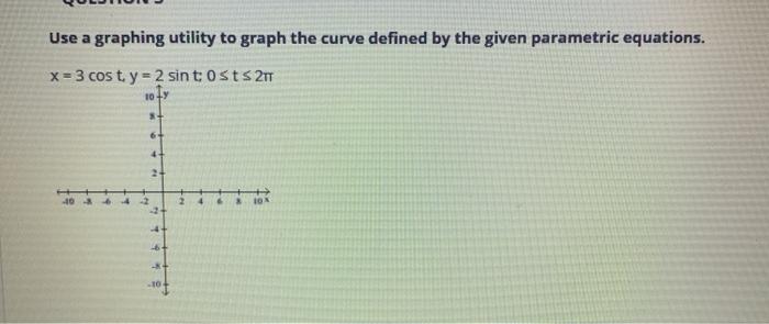Solved Use a graphing utility to graph the curve defined by | Chegg.com