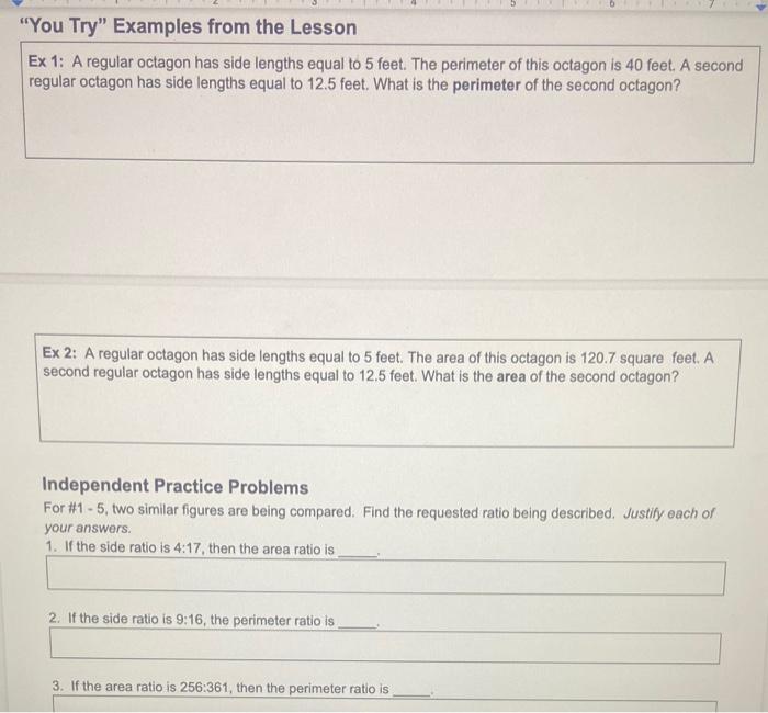 Solved Independent Practice Problems For #1 - 5, two similar | Chegg.com