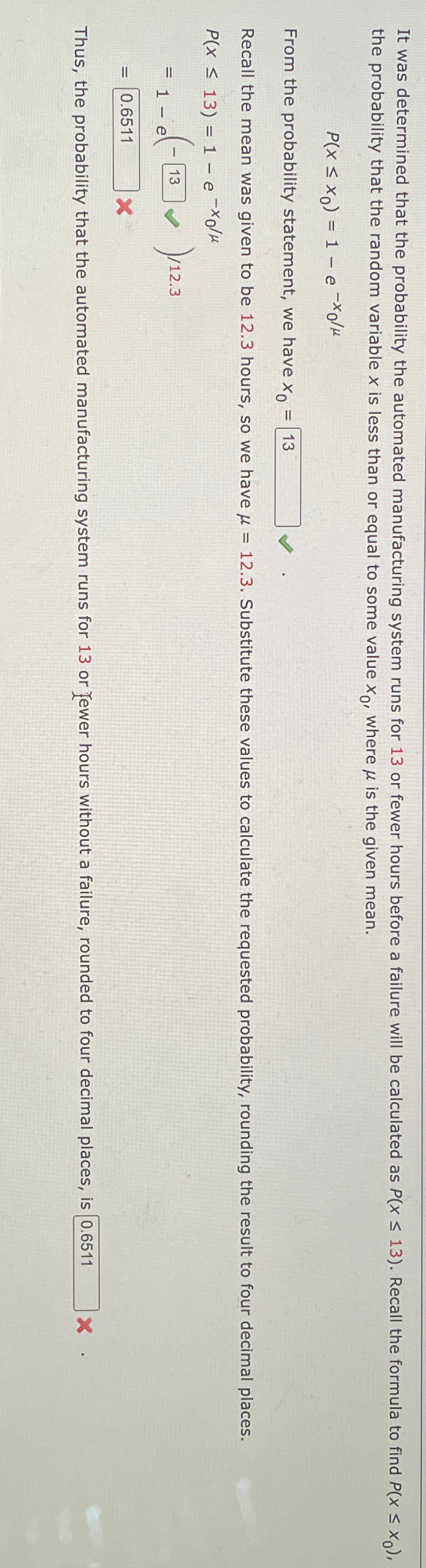 Solved It was determined that the probability the automated | Chegg.com