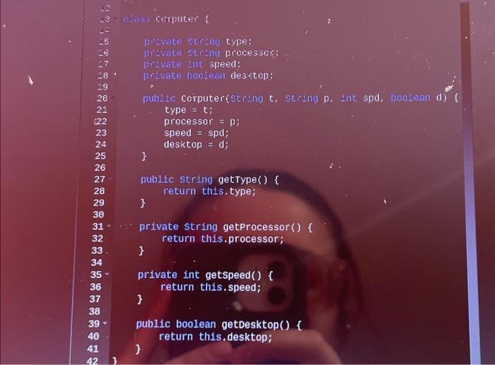 Solved ComputerDriver.java:4: error: getspeed() has private | Chegg.com