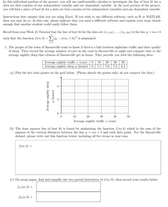 Solved In this individual portion of the project, you will | Chegg.com