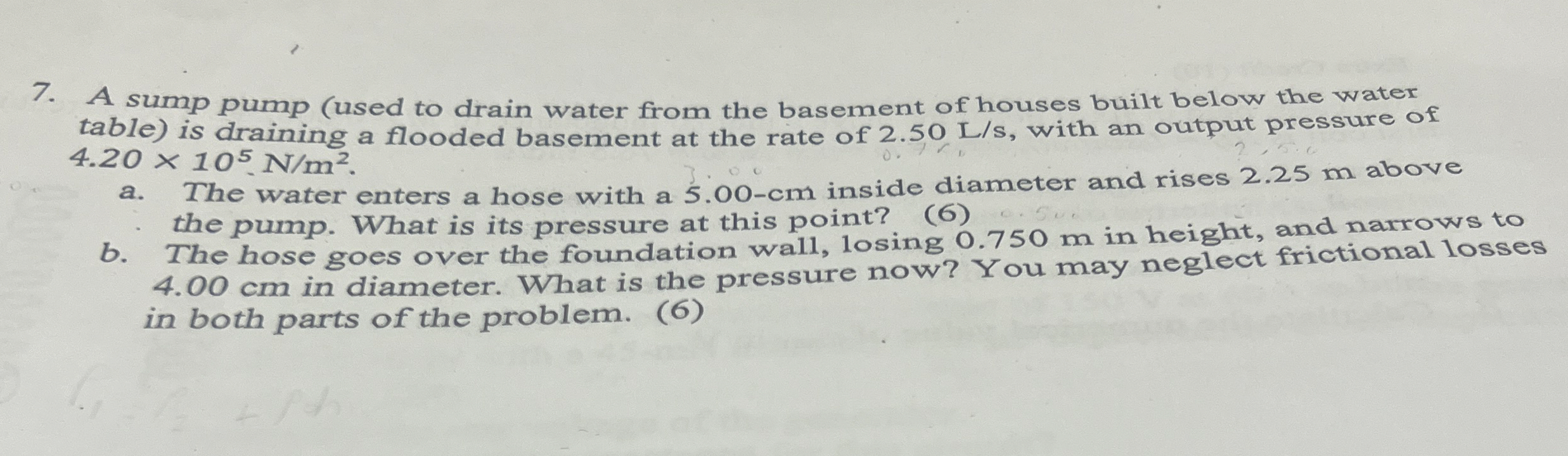 Solved A sump pump (used to drain water from the basement of | Chegg.com