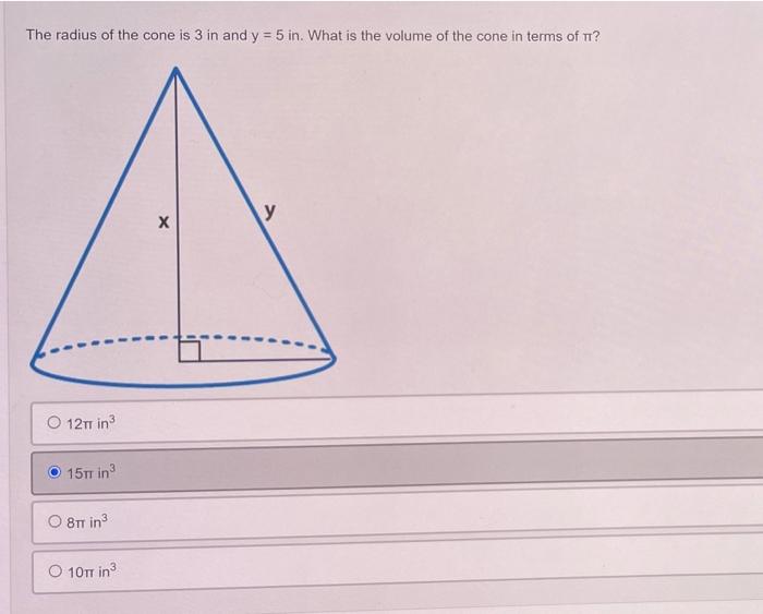 Solved please help asap :) thank you the radius of the cone | Chegg.com