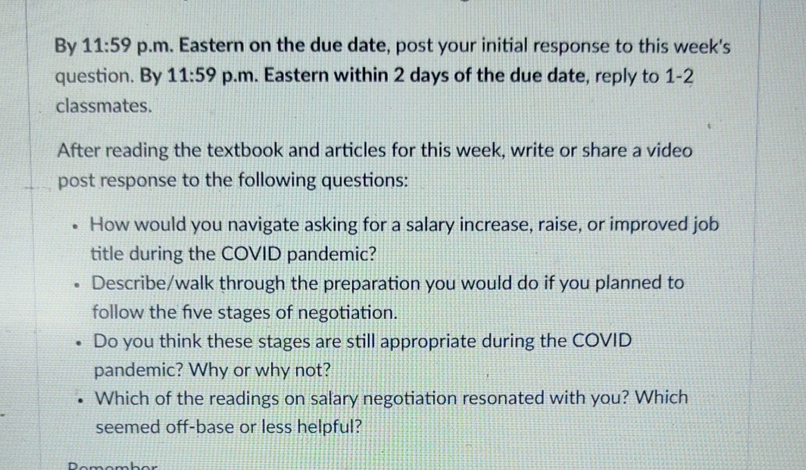 Solved By 11:59 ﻿p.m. ﻿Eastern on the due date, post your | Chegg.com