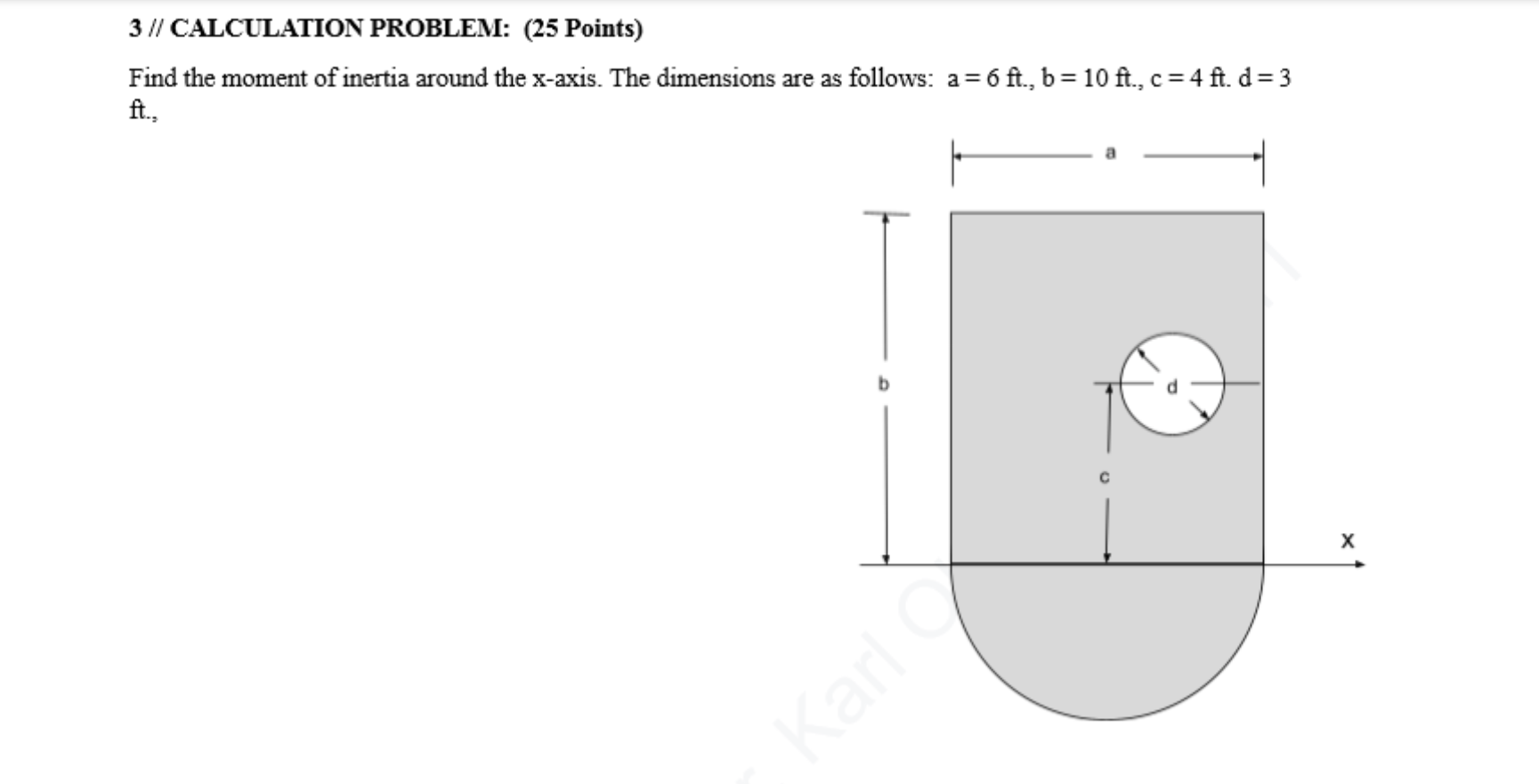 Solved Find the moment of inertia around the x-axis. | Chegg.com