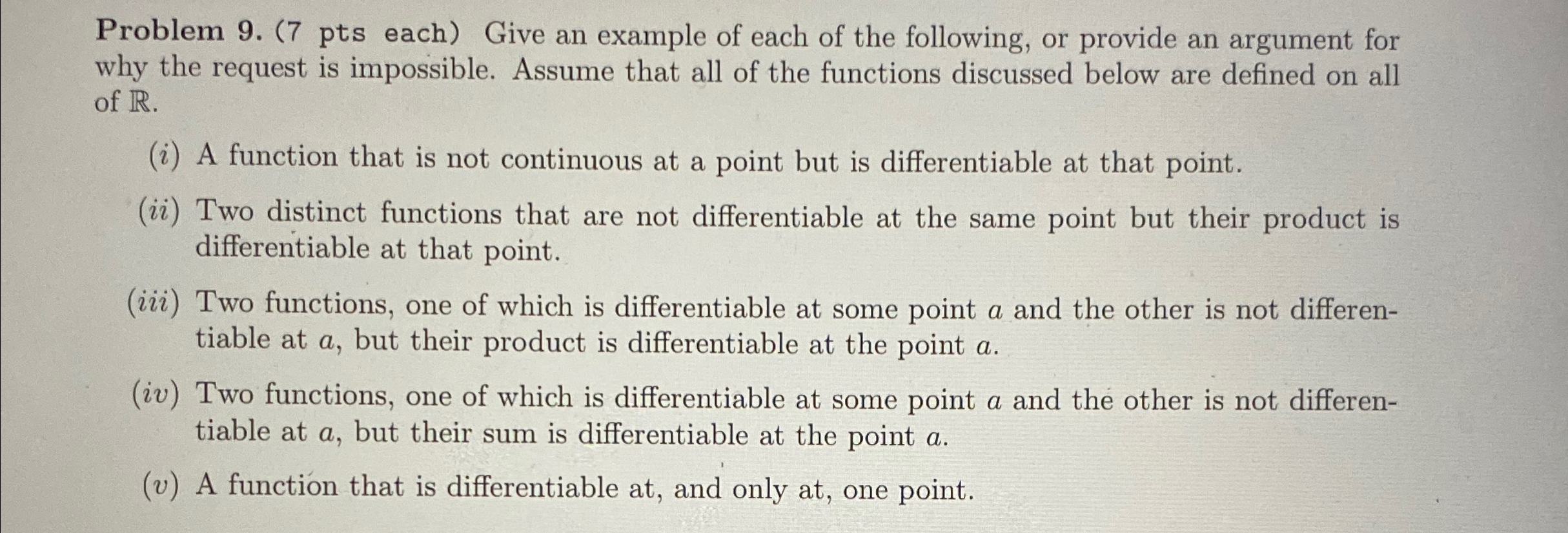 Solved Give an example of each of the following, or provide | Chegg.com