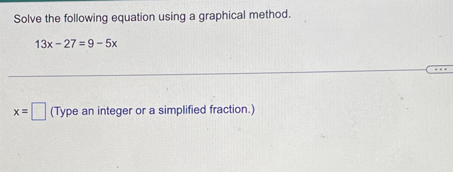 Solved Solve the following equation using a graphical | Chegg.com