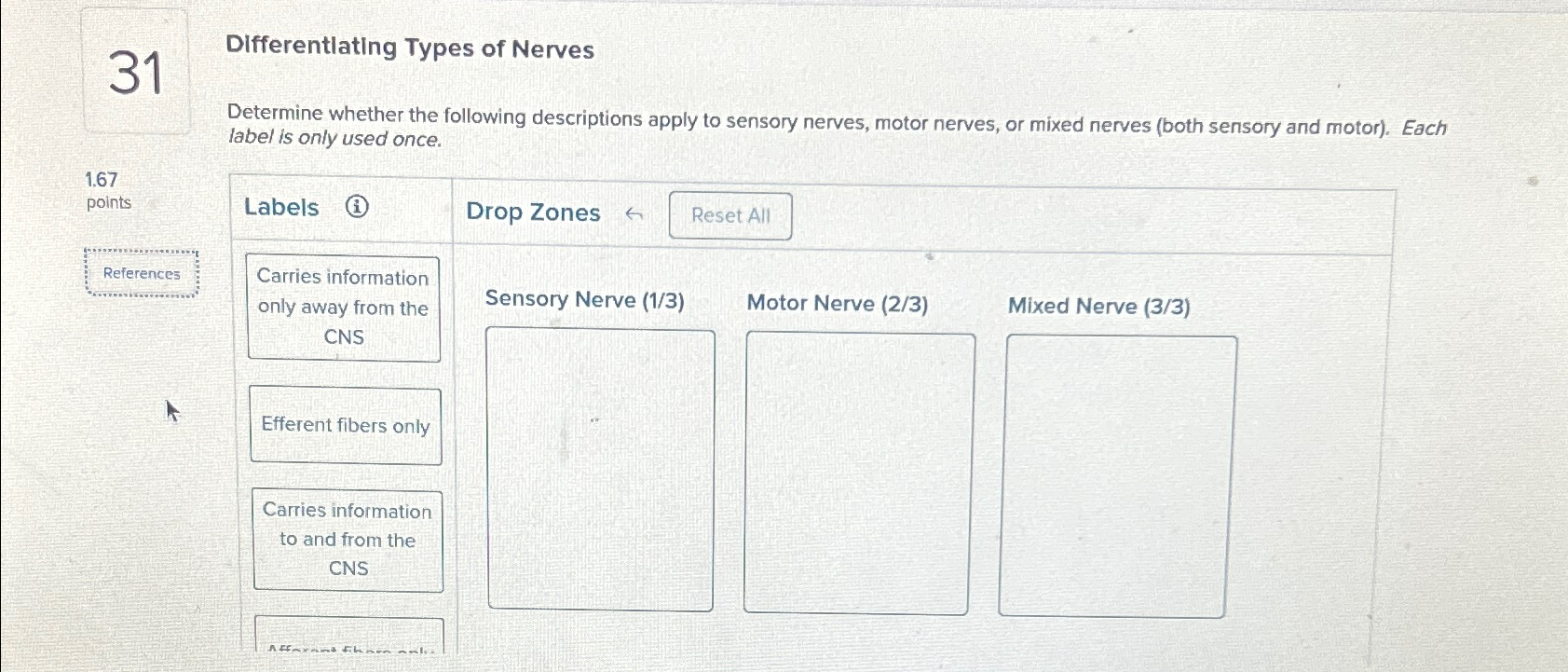 Solved 31Differentlating Types of NervesDetermine whether | Chegg.com