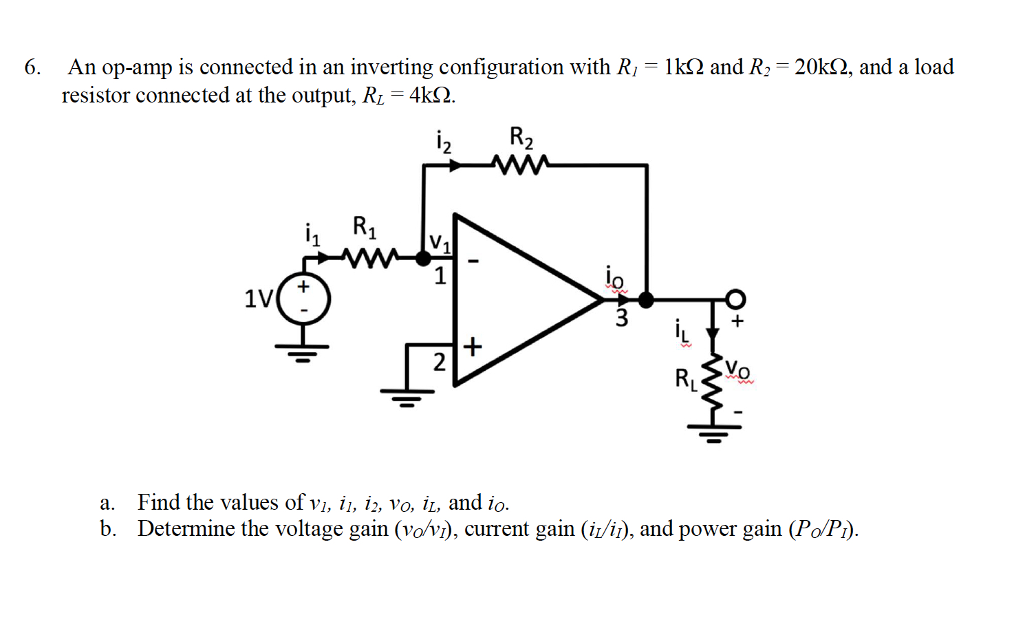 Solved An op-amp is connected in an inverting configuration | Chegg.com