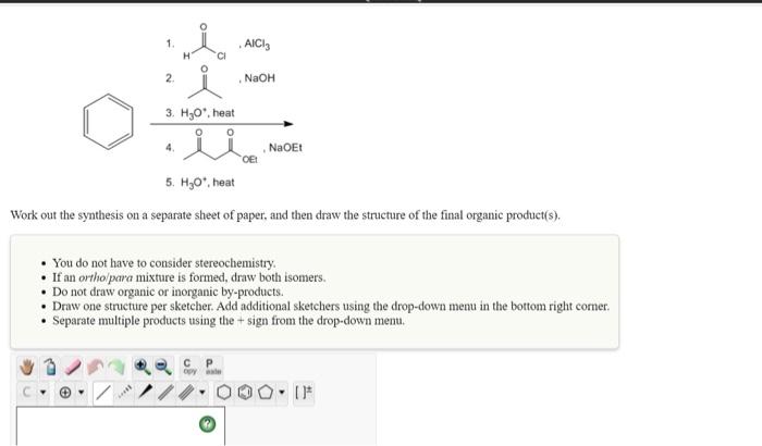 Solved Work out the synthesis on a separate sheet of paper, | Chegg.com