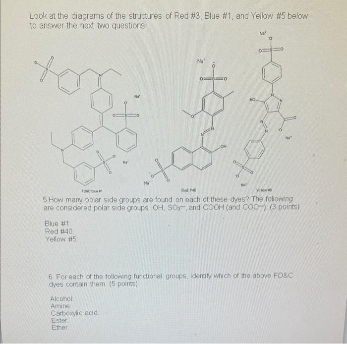 Solved Look at the diagrams of the structures of Red #3. | Chegg.com