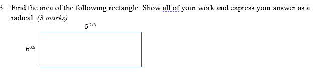 Solved Find the area of the following rectangle. Show all of | Chegg.com