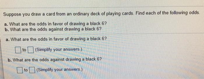 Solved Suppose you draw a card from an ordinary deck of | Chegg.com