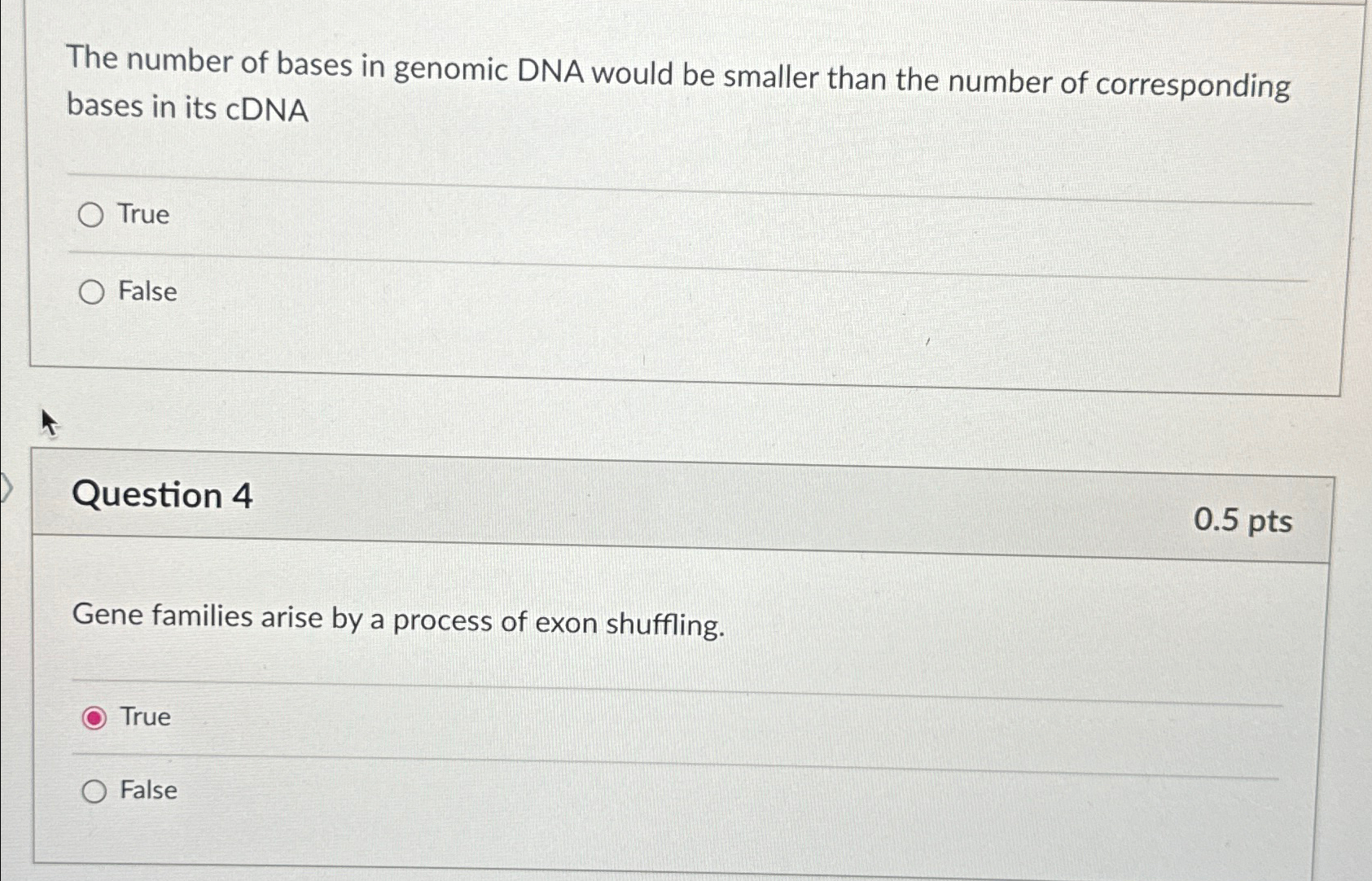 Solved The number of bases in genomic DNA would be smaller | Chegg.com
