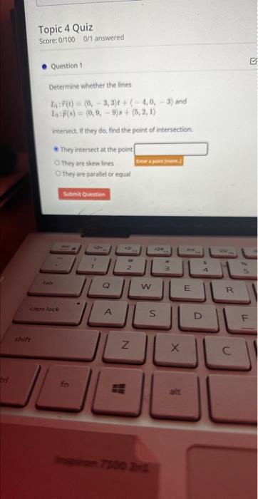 Solved Determine whether the lines | Chegg.com