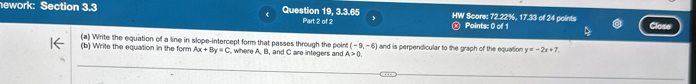 Solved lework: Section 3.3Question 19, 3.3.65Part 2 ﻿of 2HW | Chegg.com