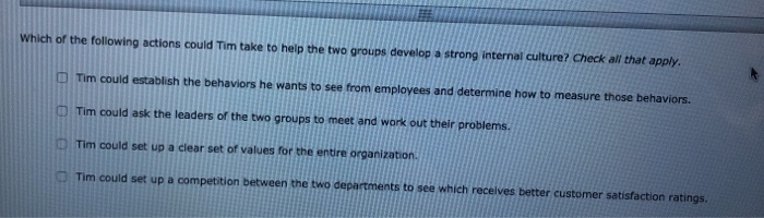 2. Culture and performance (Connect, Perform) Use | Chegg.com