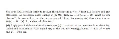 Solved 3 Lab Experiments E1. CT Signals in Matlab. (a) The | Chegg.com
