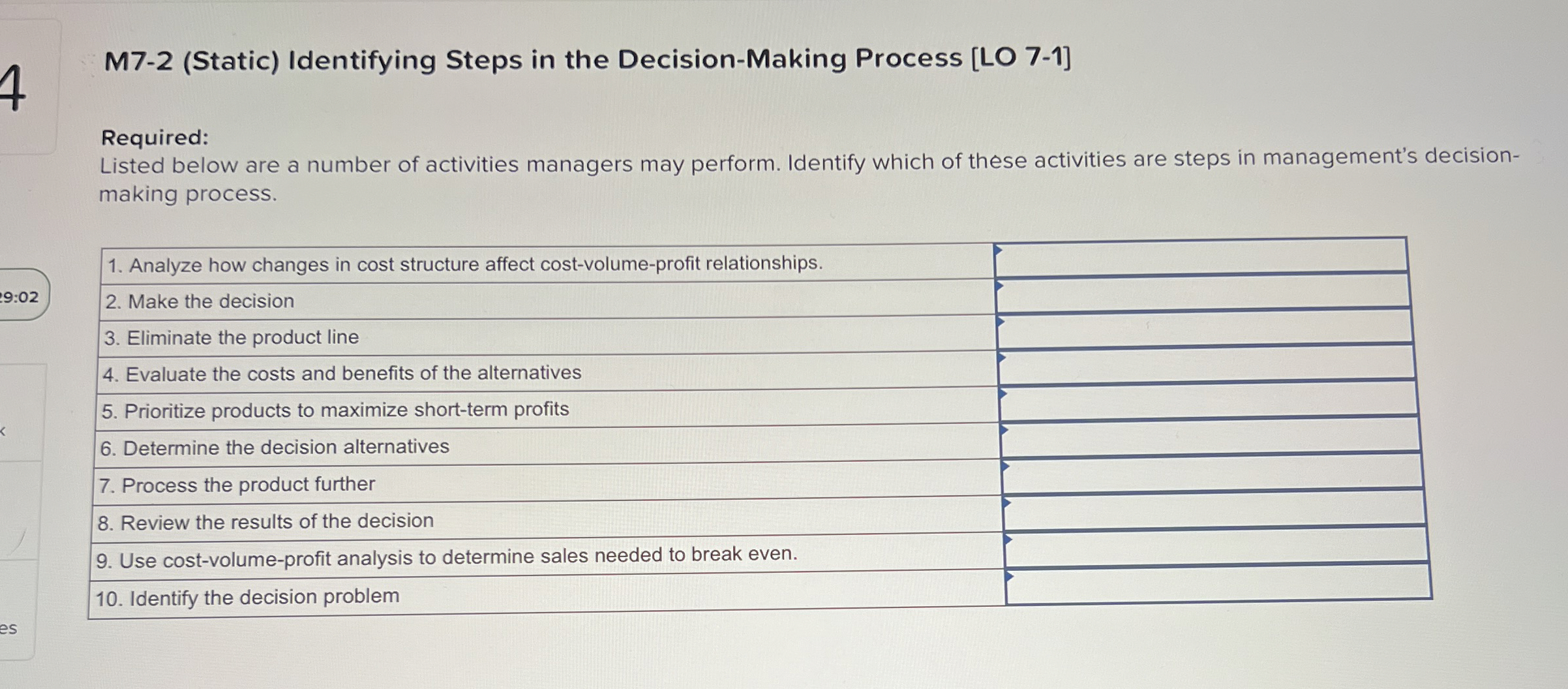 Solved M7-2 (Static) ﻿Identifying Steps in the | Chegg.com