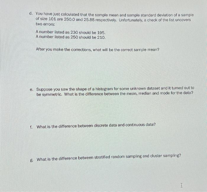 Solved 7. Answer each question below. a. When calculating | Chegg.com