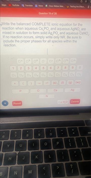 Solved write the balanced complete ionic equation for the | Chegg.com