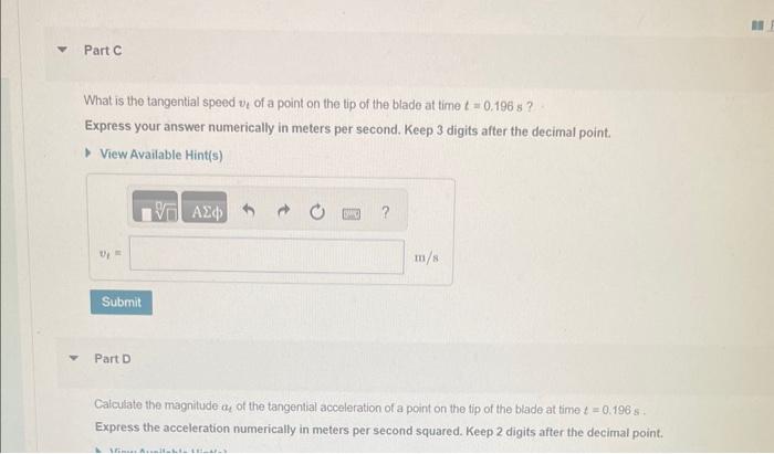 Solved Learning Goal: Rotational Kinematics An electric | Chegg.com