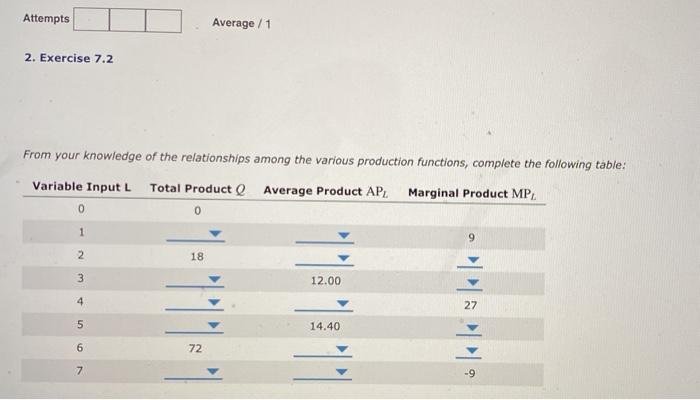 Solved Attempts Average/1 2. Exercise 7.2 From your | Chegg.com Solved Attempts Average/1 2. Exercise 7.2 From your | Chegg.com