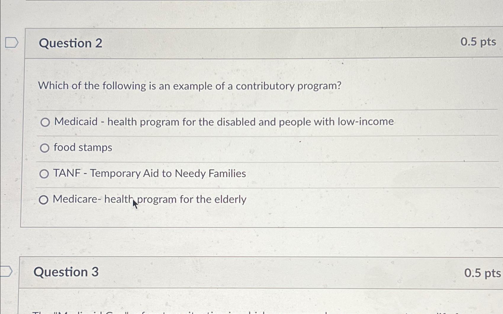 Solved Question 20.5ptsWhich of the following is an example | Chegg.com