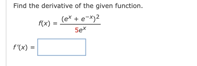 Solved Find the derivative of the given | Chegg.com