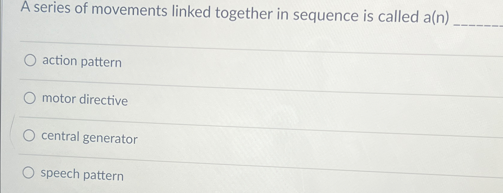 Solved A series of movements linked together in sequence is | Chegg.com
